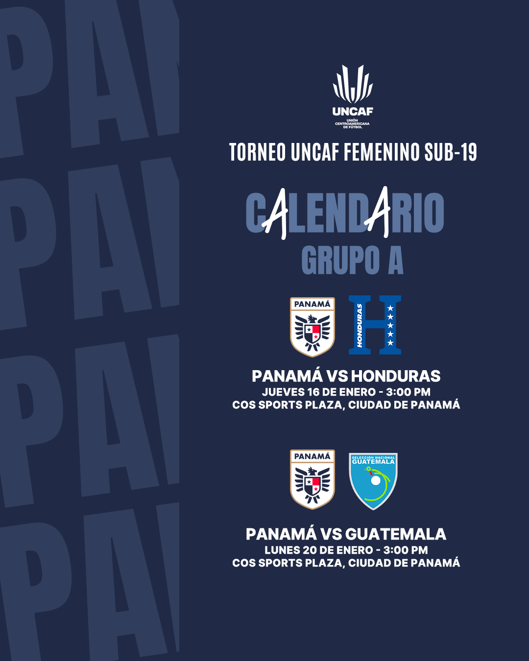 Las elegidas por Panamá Femenina Sub-20 para el Torneo UNCAF ...